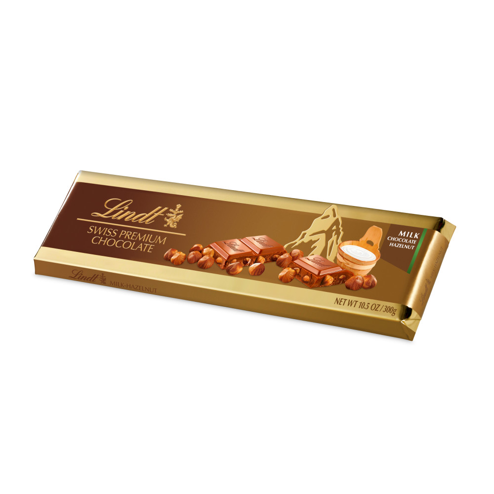 Lindt Gold Bar Milk Hazelnut 300g | Perth Airport Duty Free | Perth ...