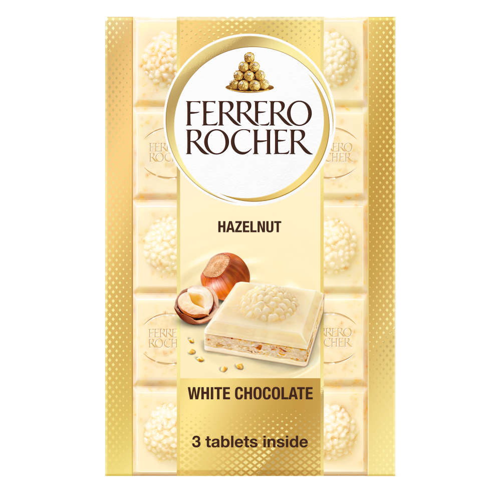 Ferrero Rocher Tablets White Chocolate Flavour 3x90g | Perth Airport ...