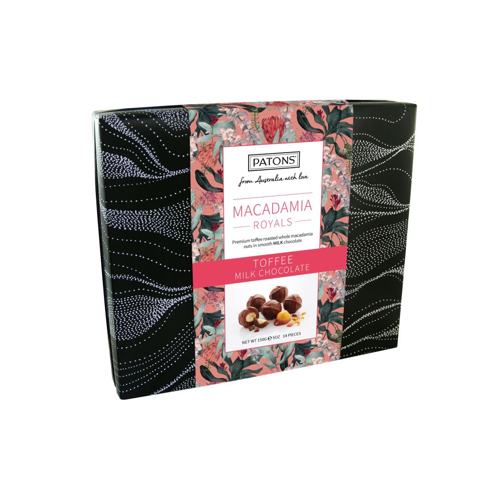 Patons Milk Chocolate Macadamia Royals Gift Box 150g | Perth Airport ...